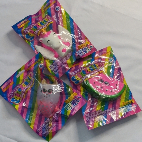 squeezables | Other | Squeezables 3 Pack Mermaid Cat Unicorn Watermelon ...
